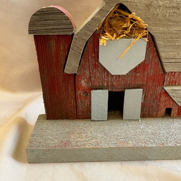 hand made | Wall Decor | Rustic Red And Gray Barn Display Shelf | Poshmark
